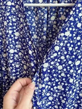 Sienna Sky | Tops | Sienna Sky Royal Blue And White Floral Vneck ...